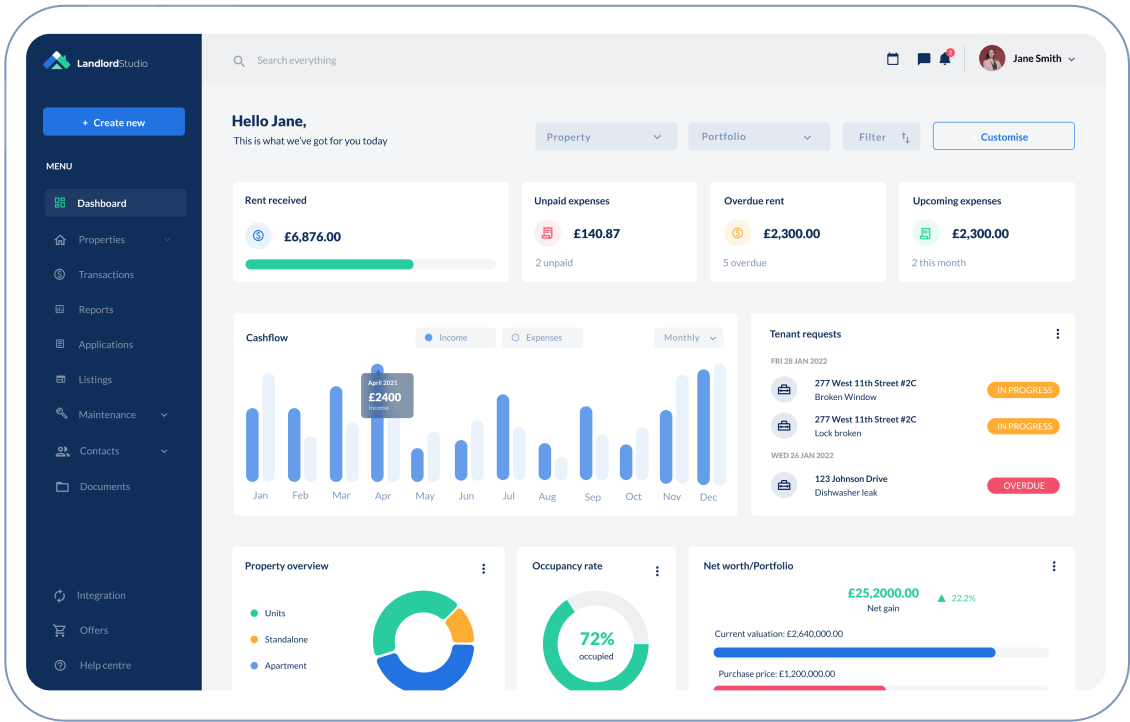 Free Rent Ledger Report | Landlord Studio